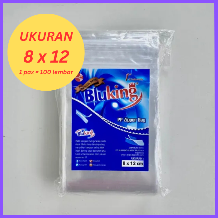 Jual ZIPLOCK PLASTIK KLIP UKURAN 8x12 100 LEMBAR / ZIPLOCK / PLASTIK ...