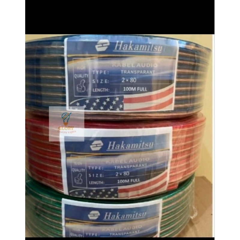 Jual Kabel Transparan HAKAMITSU 2 x 80 100 Meter Full ( Kabel Serat ...