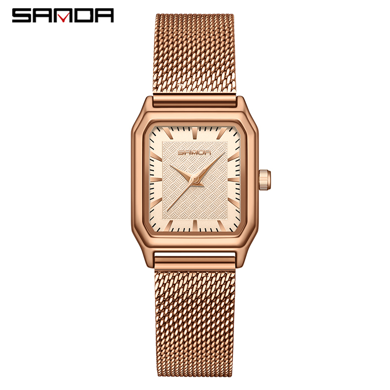 Jual SANDA 1121 Jam Tangan Wanita Analog Retro Style Tali Stainless ...