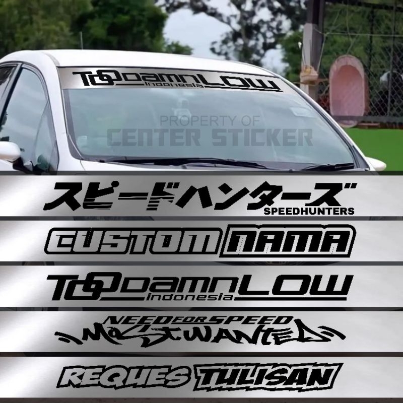 Jual Stiker Kaca Mobil Depan Bisa Custom dan Reques Bisa untuk segala ...