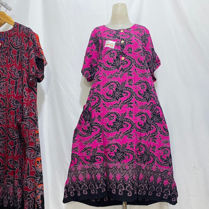 Jual DASTER 08 KENCANA UNGU BATIK CETAK SUPER LABEL BIRU Busui Kancing ...