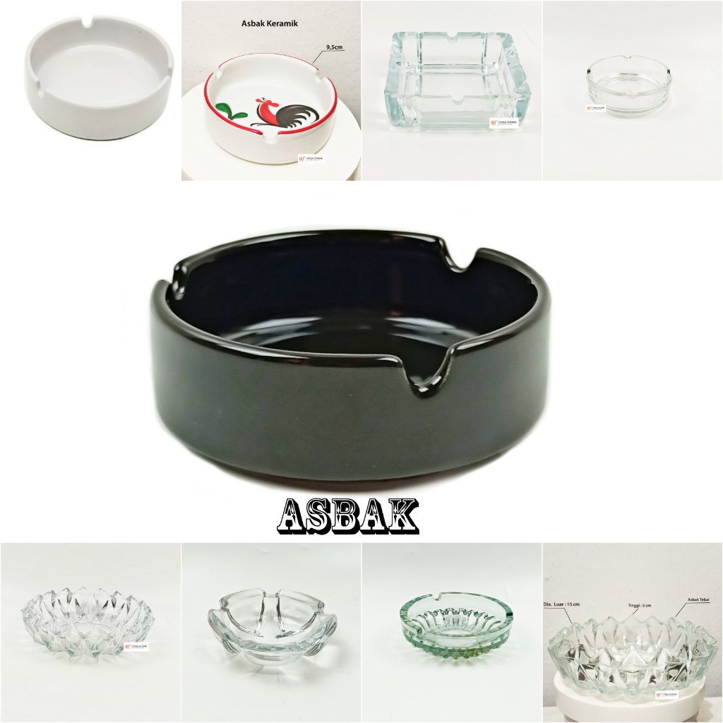 Jual Asbak Tempat Rokok Keramik HItam Perlengkapan/Perawatan Rumah 1Pc ...