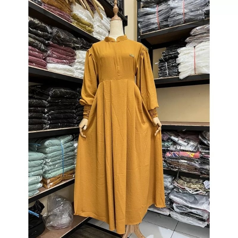 Jual GAMIS LENGAN PUFF BALON MEWAH ELEGAN CRINGKEL AIR FLOW MUSLIM ...