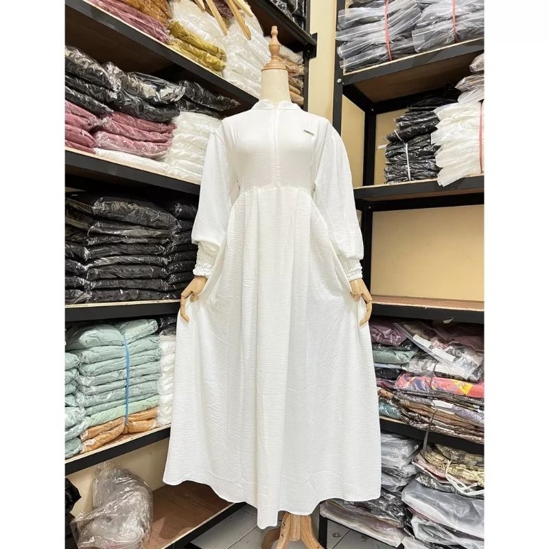 Jual GAMIS LENGAN PUFF BALON MEWAH ELEGAN CRINGKEL AIR FLOW MUSLIM ...