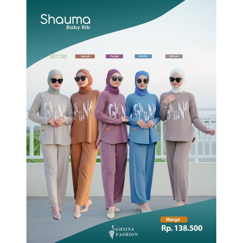 Jual SHAUMA ONE SET ️ORIGINAL GHIINA FASHION ️BAHAN BABY RIB | Shopee ...