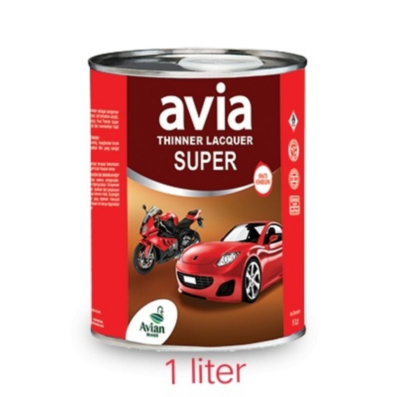 Jual THINNER AVIA SUPER 1 LTR AVIAN BRANDS, PENGENCER CAT, ORI, CEPAT KERING | Shopee Indonesia