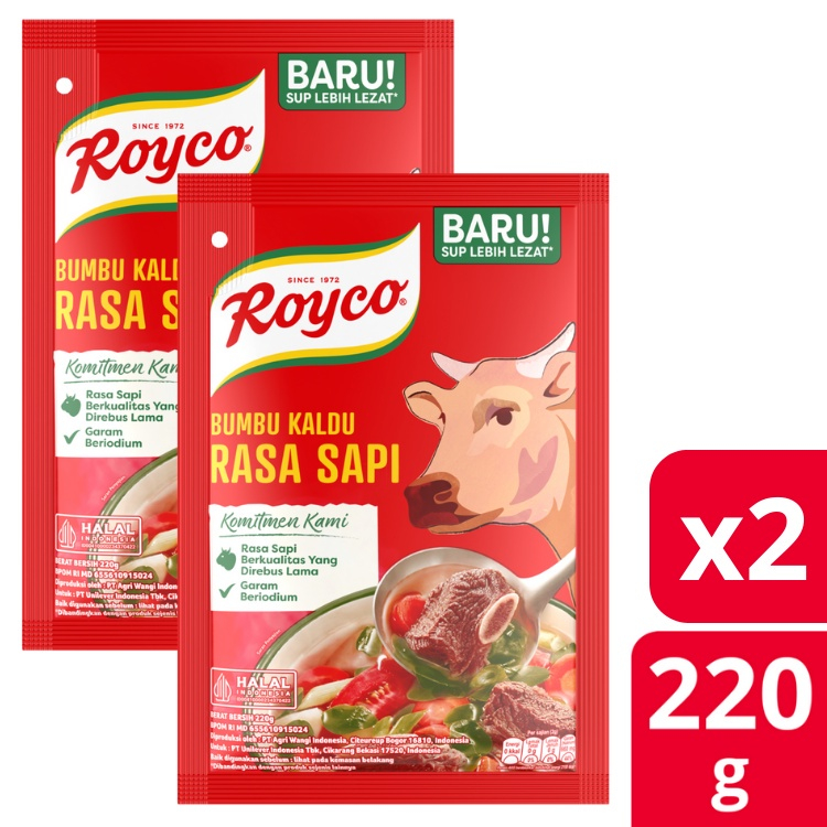 Jual Royco BUMBU KALDU Penyedap Makanan, Penyedap Rasa SAPI 220G x2 ...