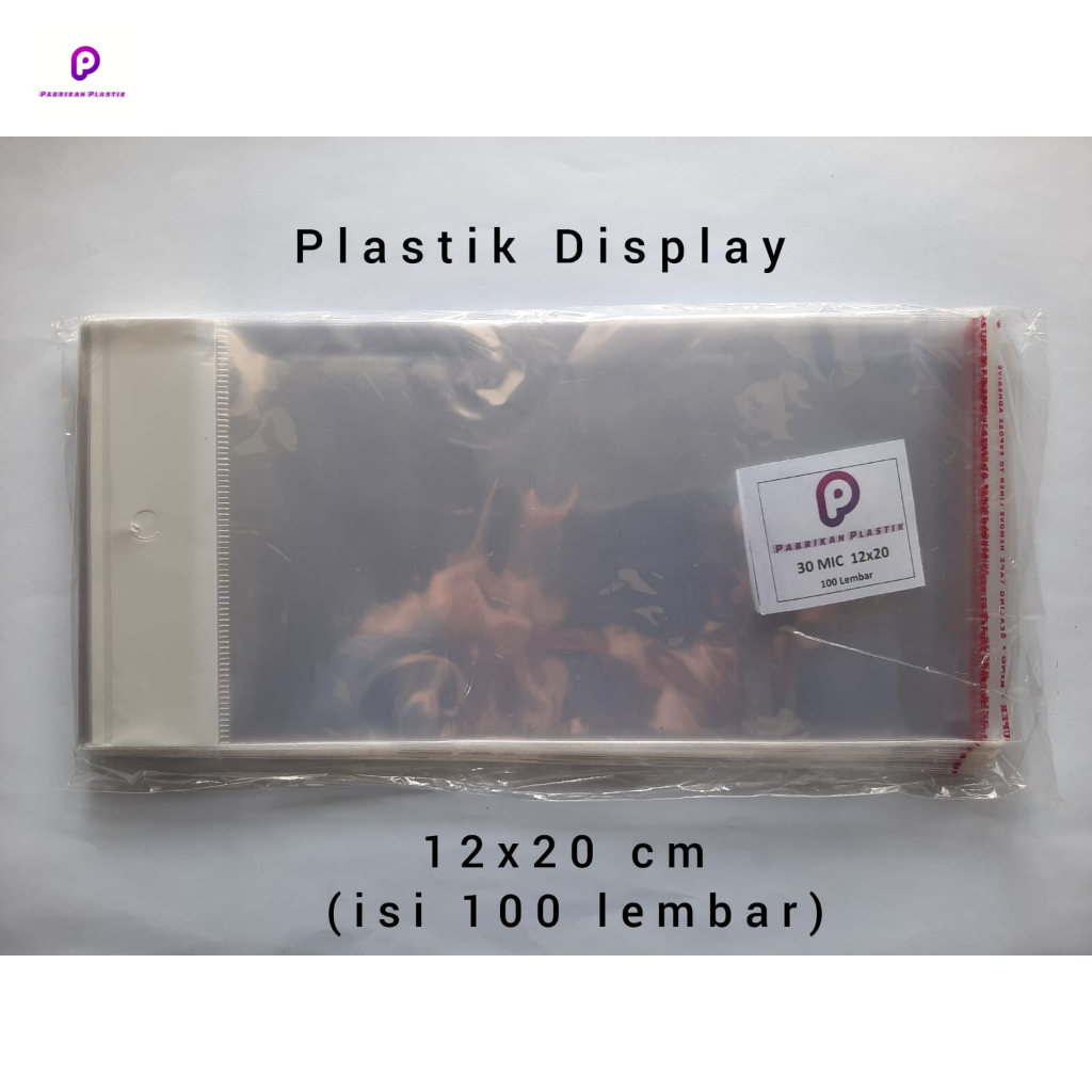 Jual Plastik Display / Plastik Perlize / Plastik Opp Gantung isi 100 ...