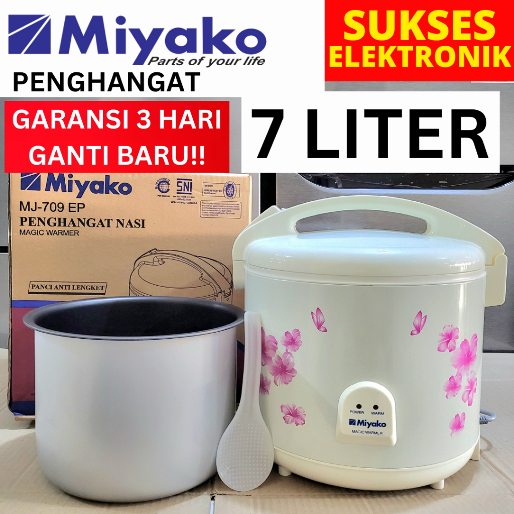 Jual MAGIC JAR MIYAKO MJ-709 EP / PENGHANGAT NASI 7 LITER | Shopee ...