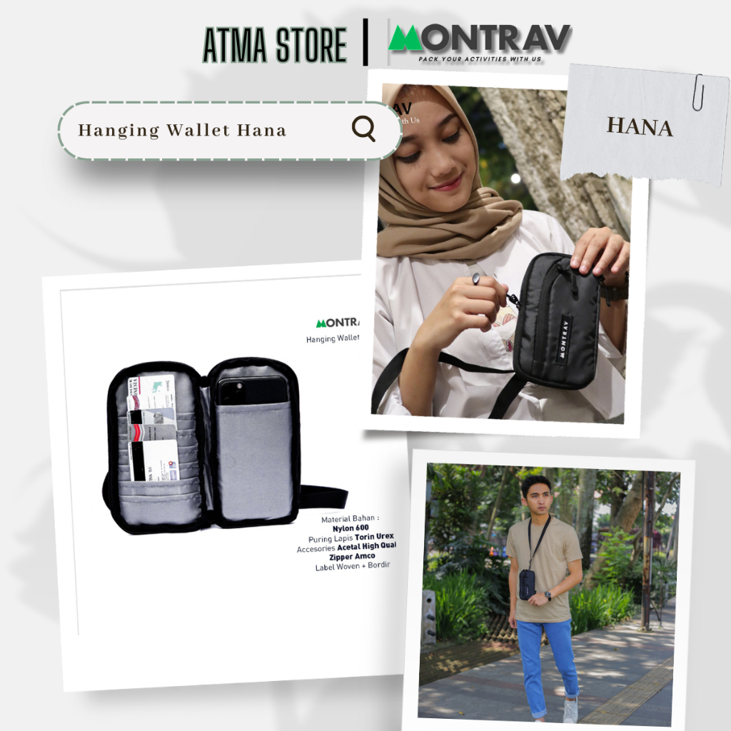 Jual Neck Wallet - Hanging Wallet - Dompet Hp dan Kartu - Hana | Shopee ...
