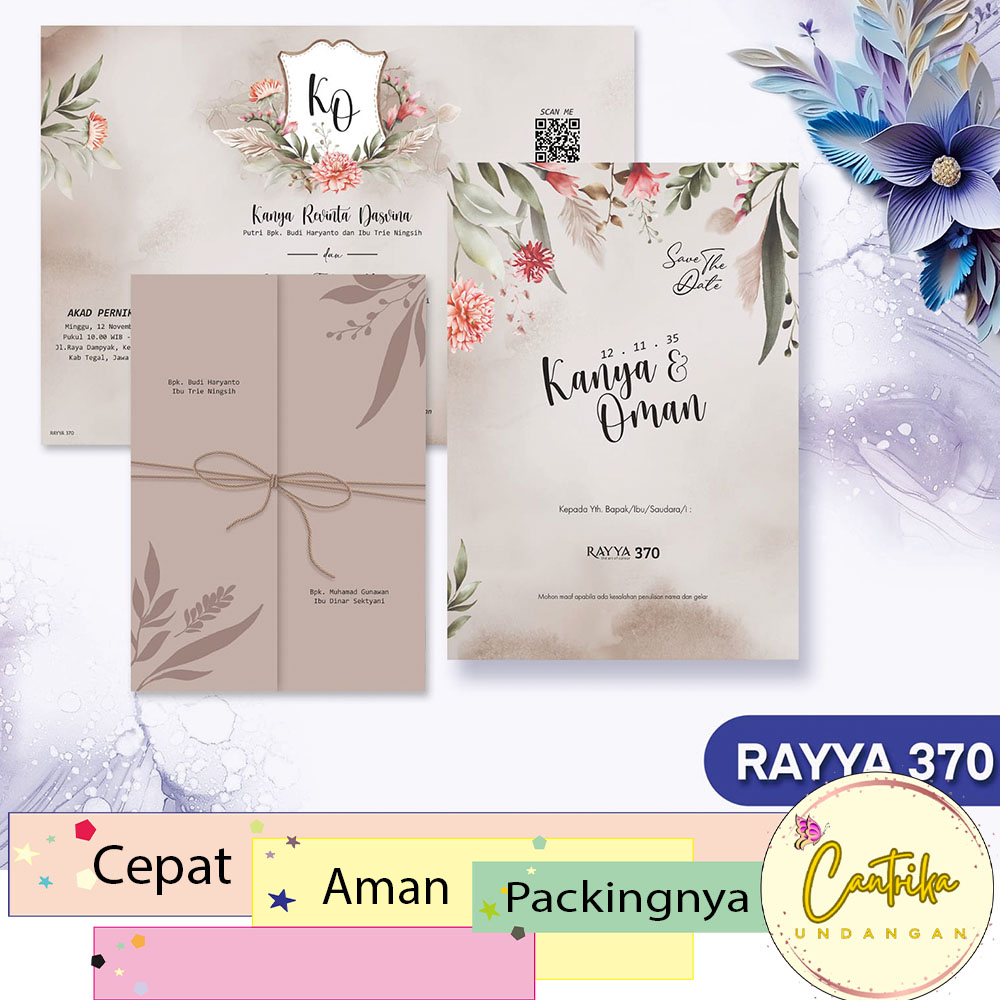 Jual Blangko Undangan Pernikahan Rayya 370 atau kertas undangan kosong ...