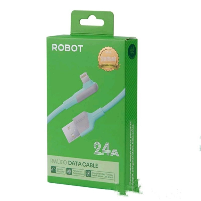 Jual Kabel Data ROBOT RWL100 Kabel Data iPhone Fast Charging 2.4 ...