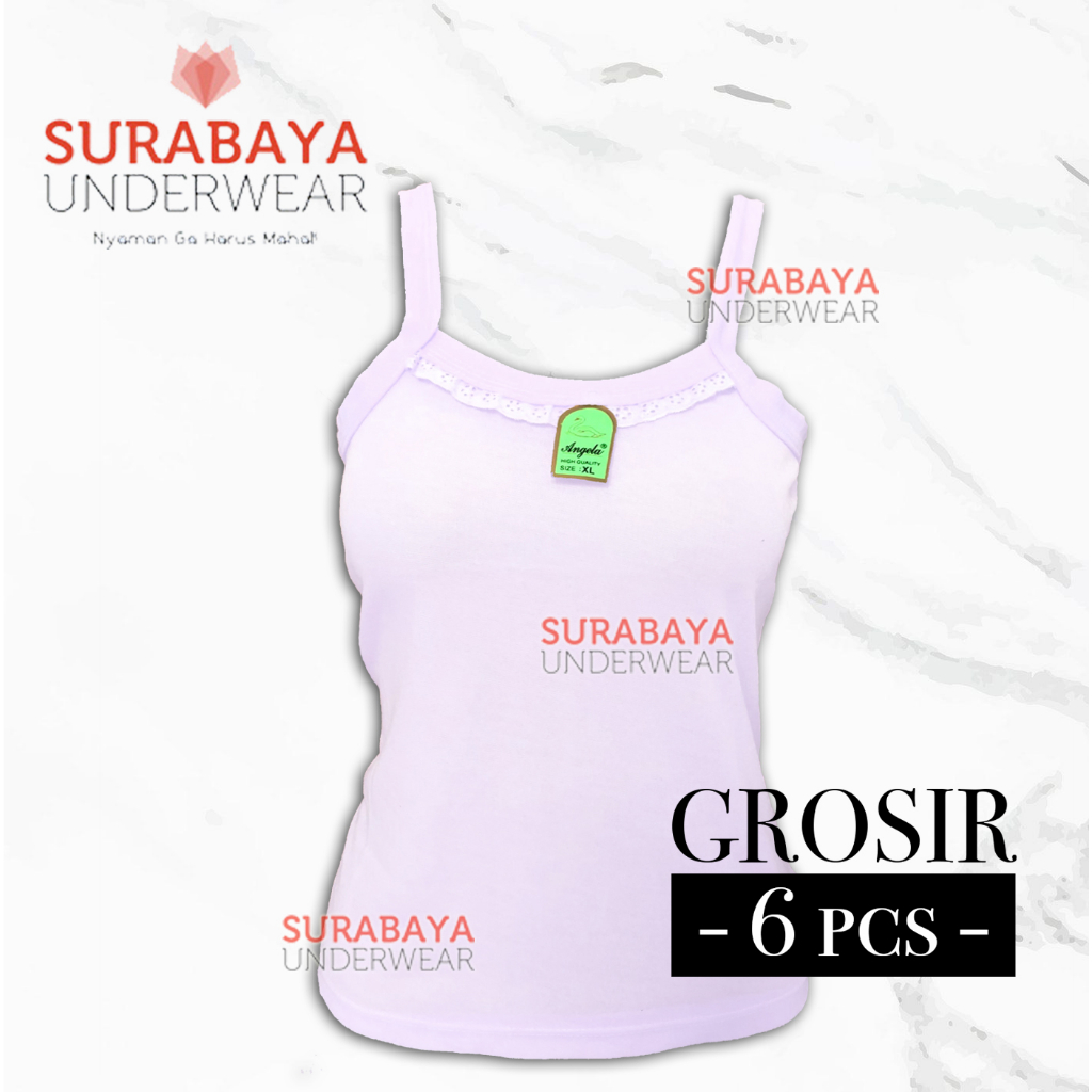 Jual [ 6 PCS ] KAMISOL / SINGLET DALAMAN PUTIH POLOS UNTUK ANAK SAMPAI ...