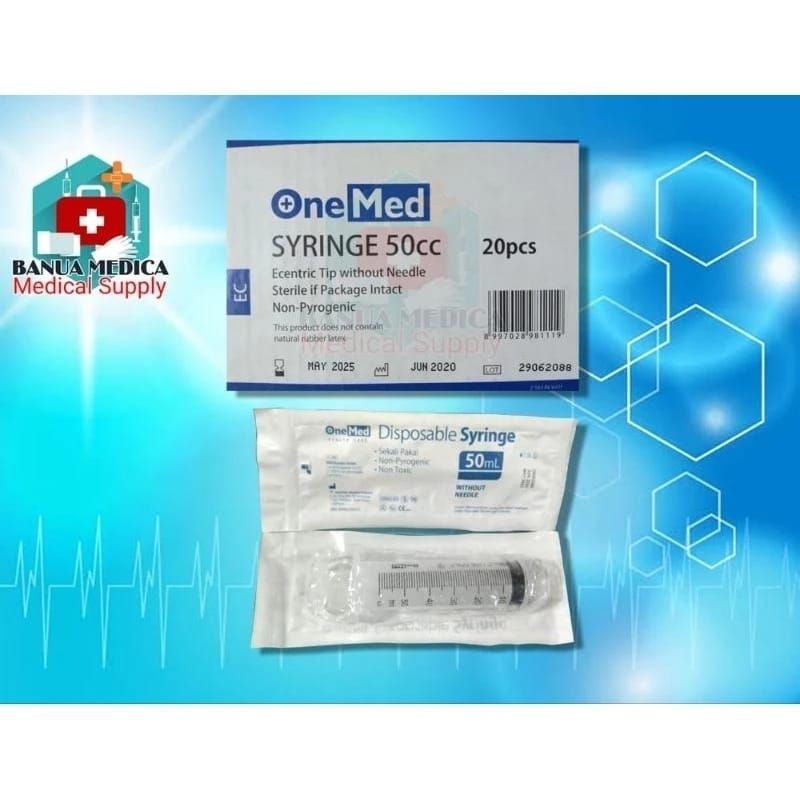 Jual Spuit Onemed Disposable Syringe 50ml / 50cc satuan eceran | Shopee ...