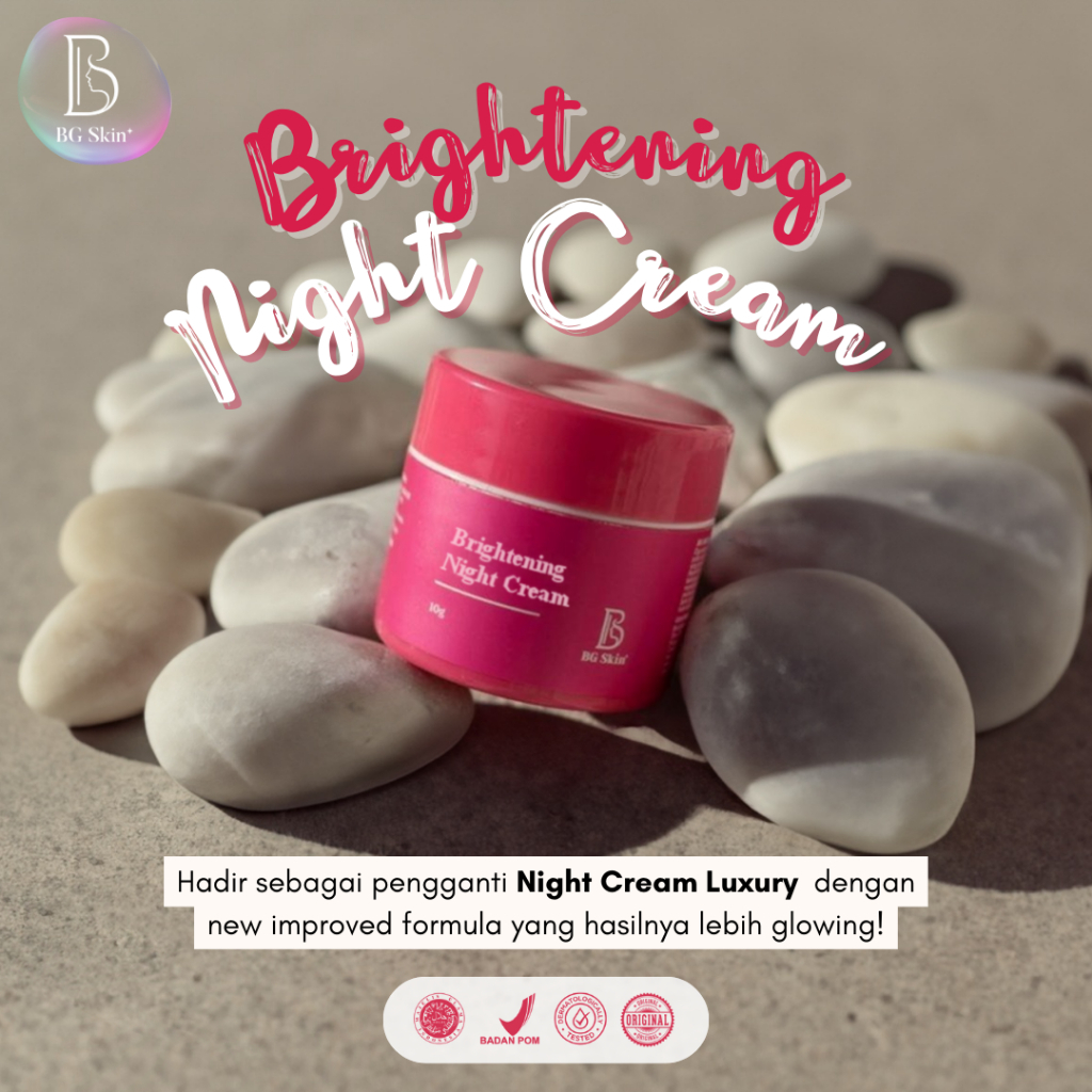 Jual KRIM MALAM LUXURY KRIM MALAM ACNE BGSKIN [[NIGHT CREAM]] BRIGHTENING PREMIUM NIGHT CREAM ...