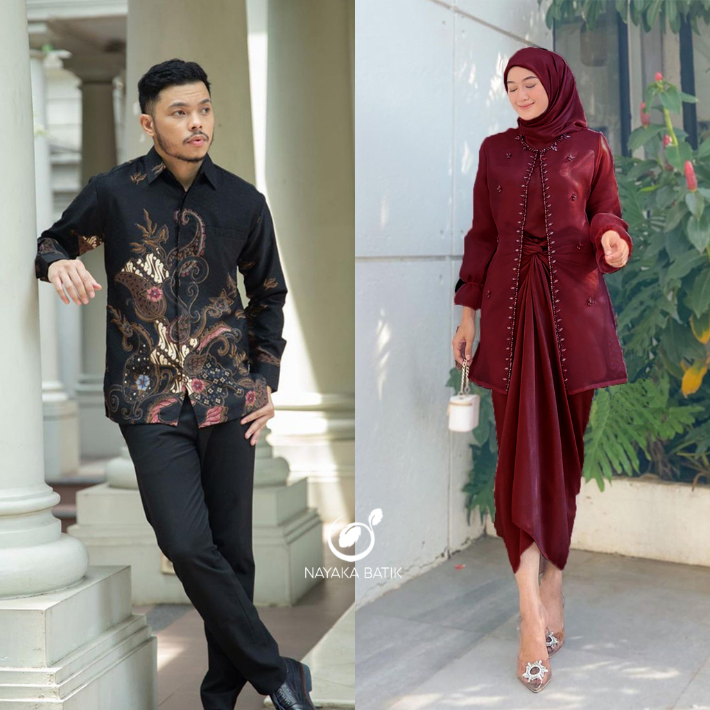 Jual NAYAKA BATIK - Couple One Set Organza Amara Batik Couple One Set ...