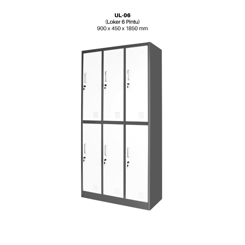 Jual Locker Besi 6 Pintu UNO UL06 Molek Furniture | Shopee Indonesia
