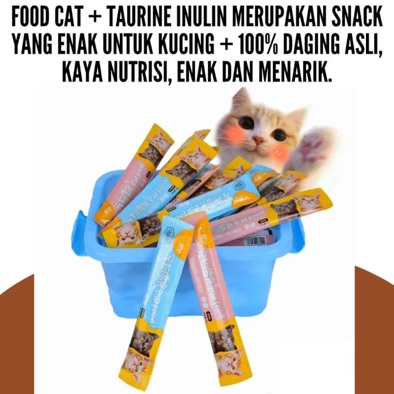 Jual [ 50 PCS ] Snack kucing creamy treats CAT FOOD 15gr setara Meo ...