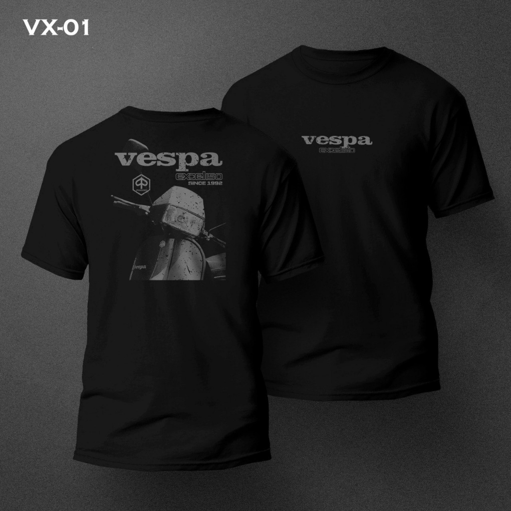 Jual Kaos Distro Pria Lengan Pendek Premium Tema Vespa (VX) | Shopee ...