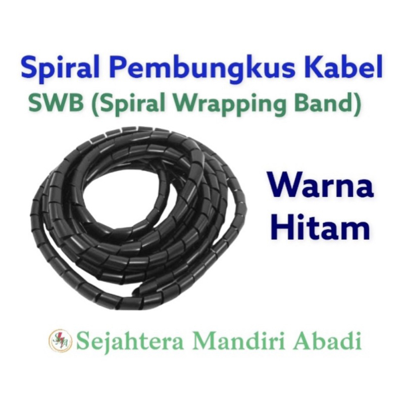 Jual Spiral Kabel KS-8 SWB Pelindung Kabel Spiral KS8 Putih / Hitam ...