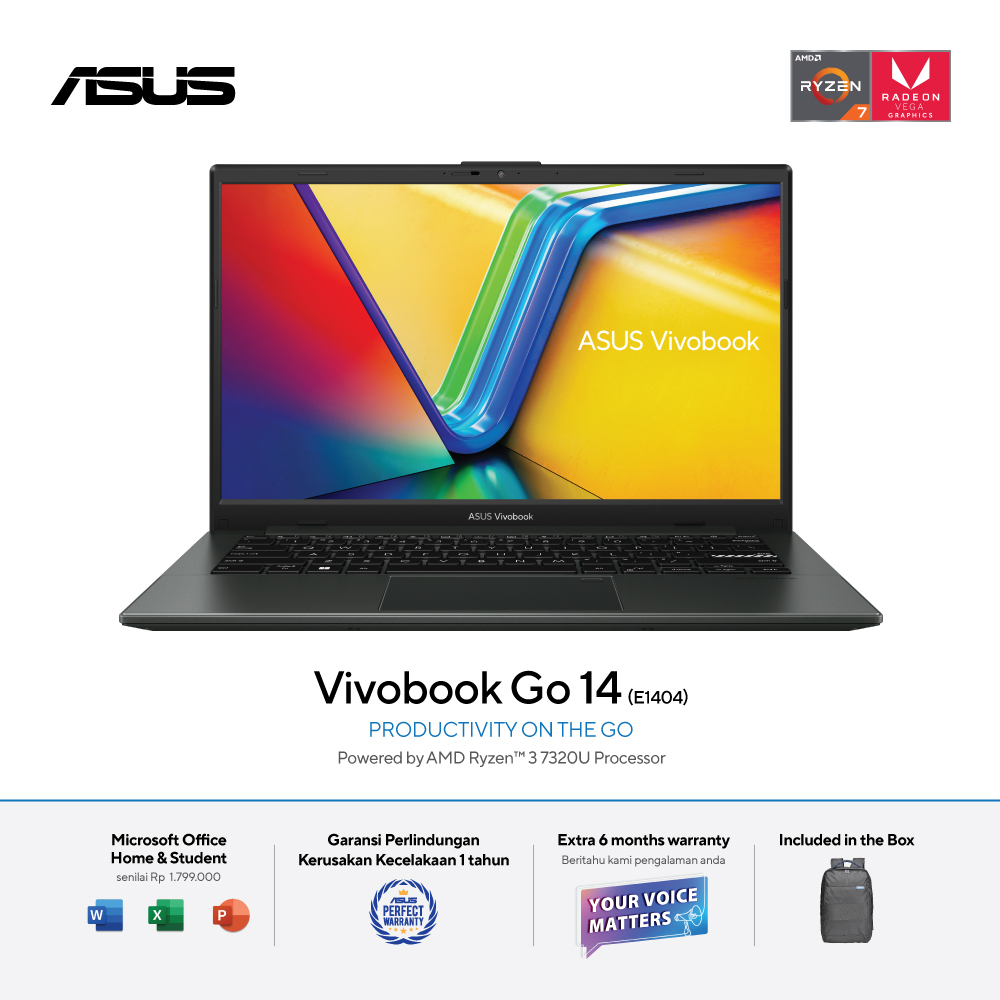 Jual Asus Vivobook Go 14 E1404FA [AMD R3-7320U|RAM 8GB|SSD 512GB|Win11 ...