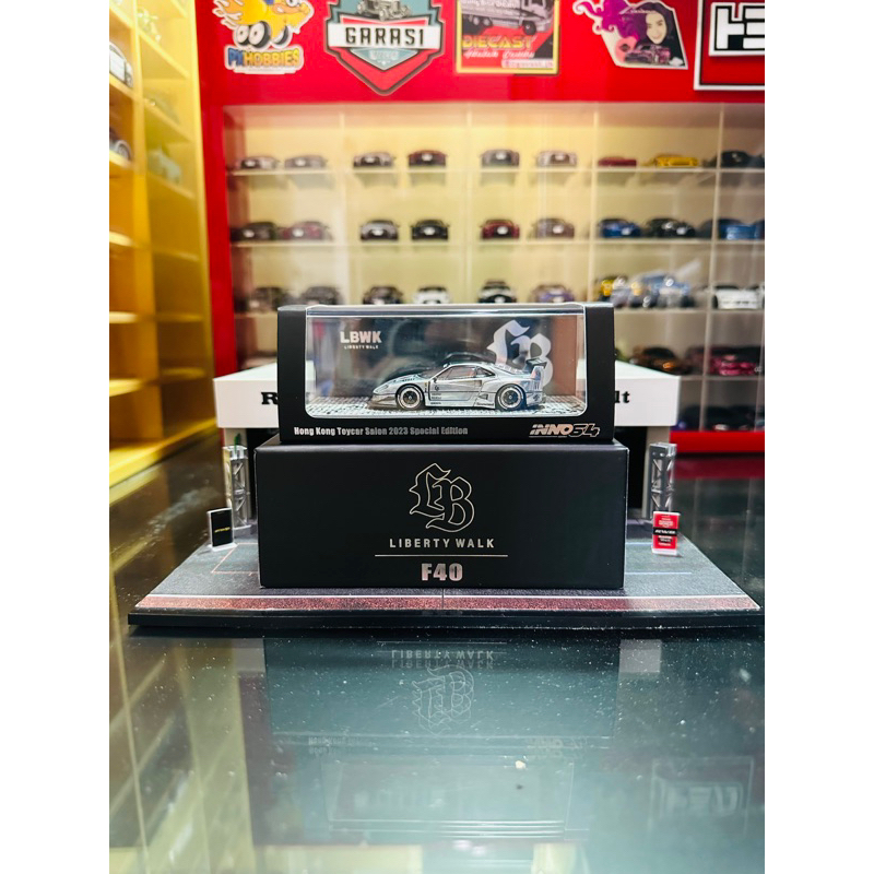 Jual Inno64 Inno CHASE LBWK Ferrari F40 Matte Black Hong Kong Toycar ...