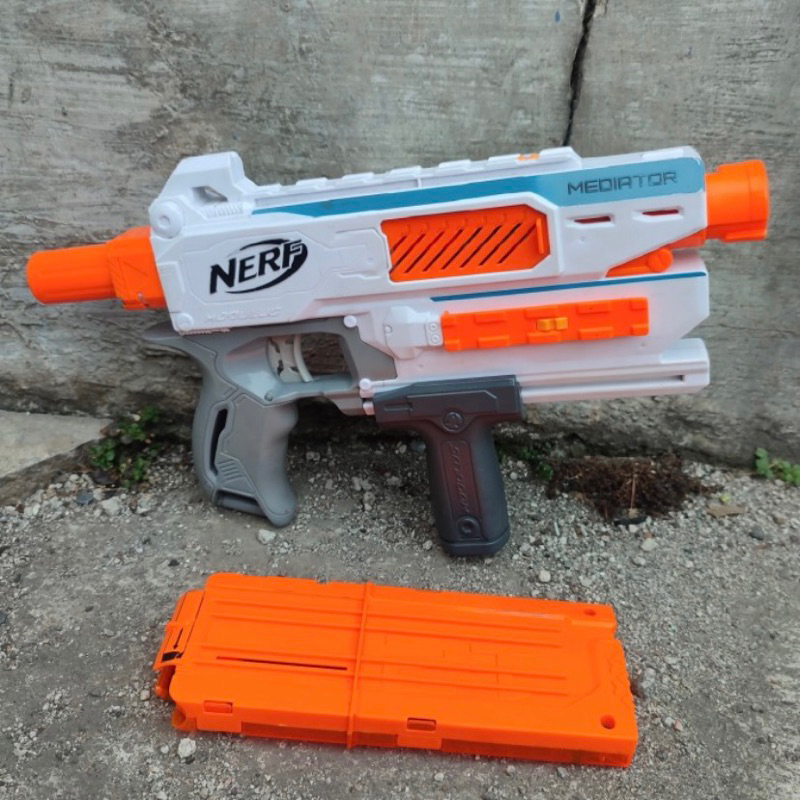 Jual Mainan Pistol Nerf Modulus Mediator Slam Fire Blasting Original | Shopee Indonesia