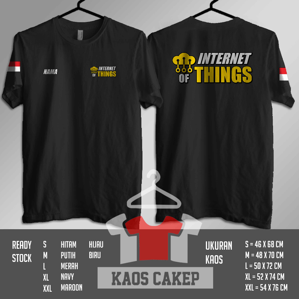 Jual Kaos Baju IoT Internet of Things Gratis Nama Kamu Kaos Distro ...