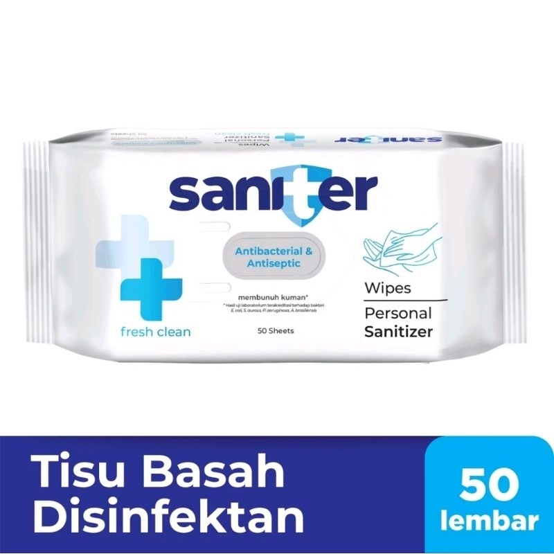 Jual Saniter Personal Wipes Tisu Tissue Basah Antiseptik 50s | Shopee ...