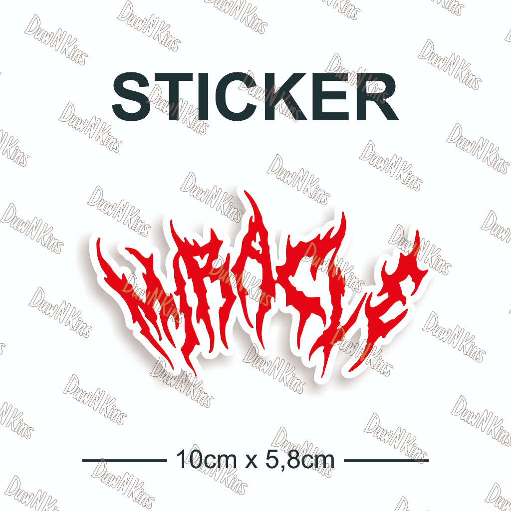 Jual Sticker Brand Miracle Mates Text Script Kode XXP2 Stiker Tempel ...