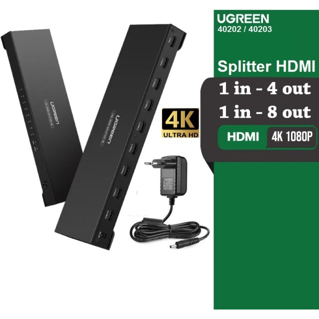 Jual Ugreen Splitter HDMI 4Port 8Port FHD 4K HDCP Suport | Shopee Indonesia