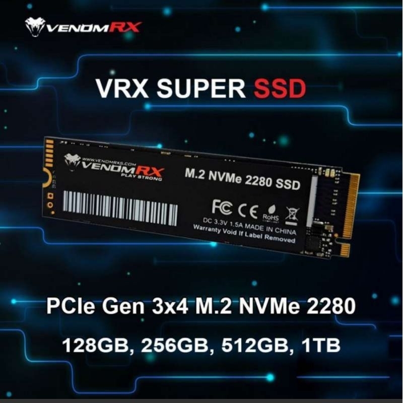 Jual SSD NVME Venom RX/Venom M.2 NVME PCle GEN 3x4 128/256/512/1TB ...