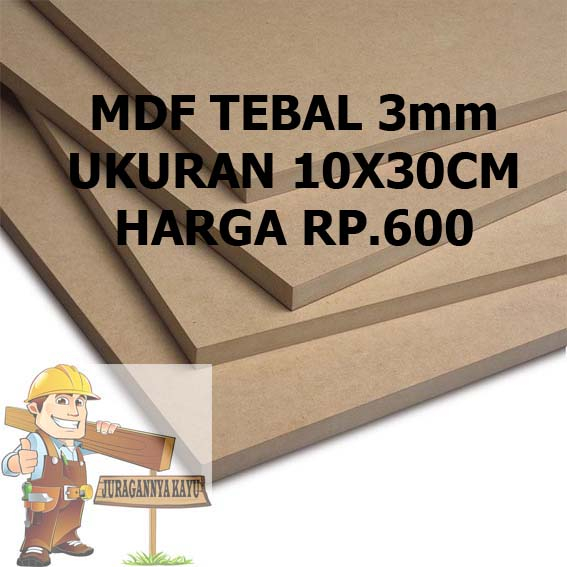 Jual Papan MDF 3MM Ukuran 10x30cm | Shopee Indonesia