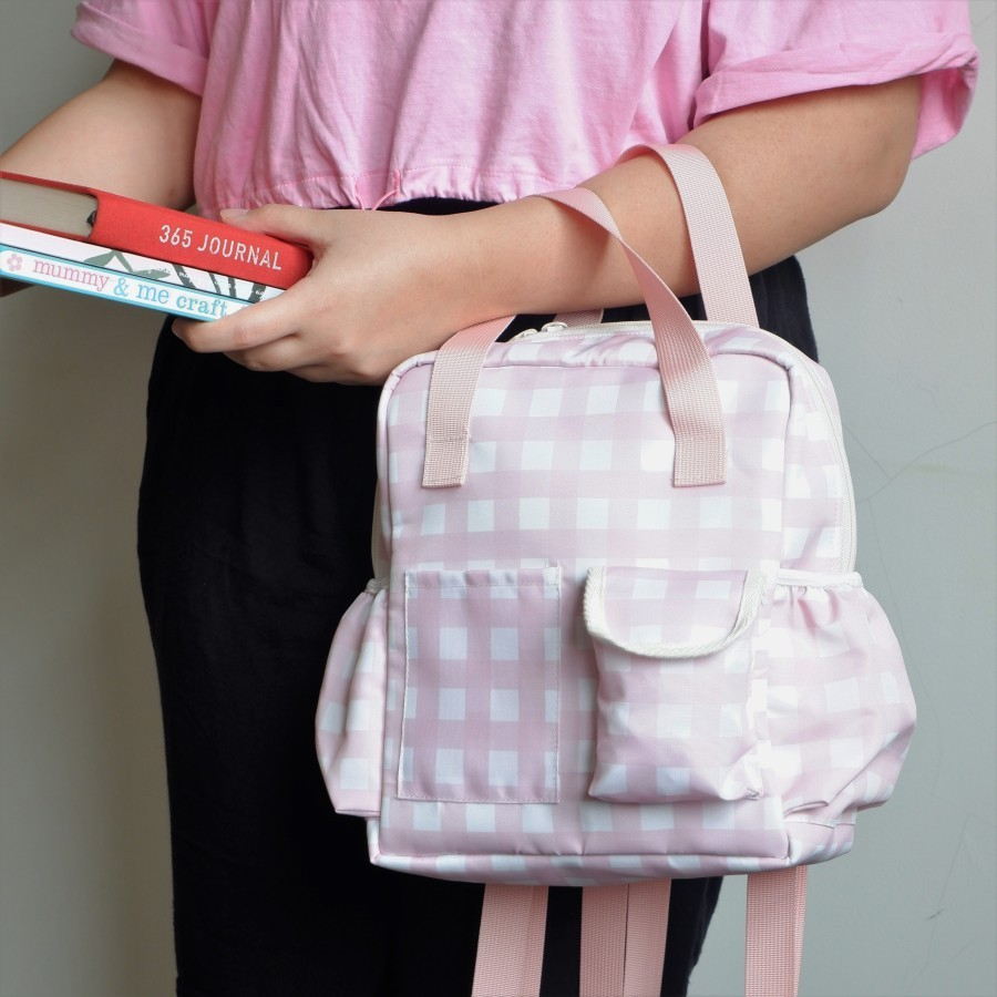 Jual Gingham Backpack - Polos (Tanpa Nama) | Shopee Indonesia