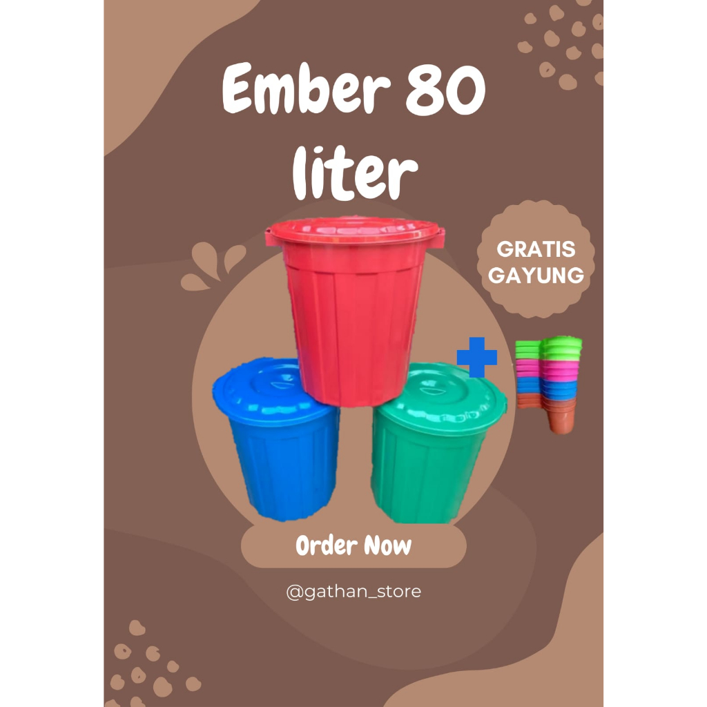 Jual EMBER 80 LITER DIAMOND!!GRATIS GAYUNG | Shopee Indonesia