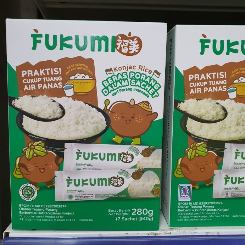 Jual Fukumi Beras Porang Konjac Rice 7 Sachet x 40gr 280gr | Shopee ...