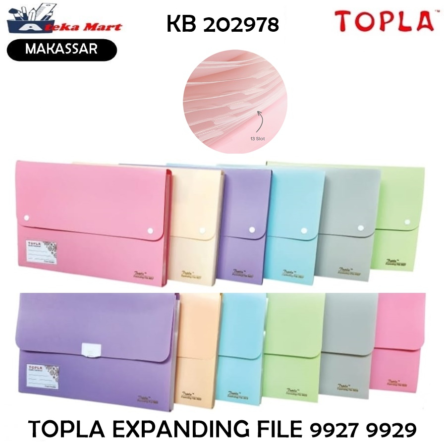 Jual [PCS] TOPLA EXPANDING FILE 9927 9929 MAP PIANIKA MAP DOKUMEN ...