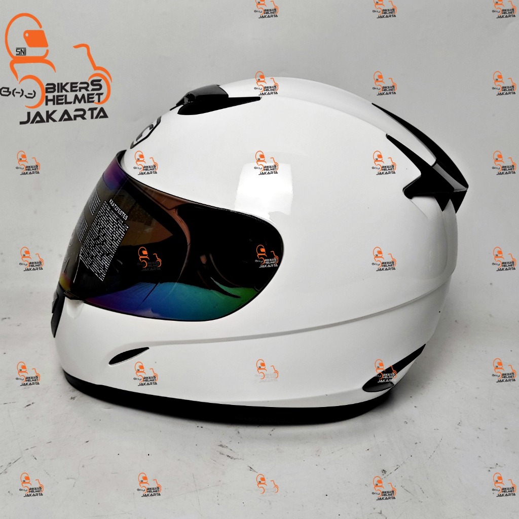 Jual HELM BMC BLADE 200 SOLID WHITE FULL FACE RAINBOW | Shopee Indonesia