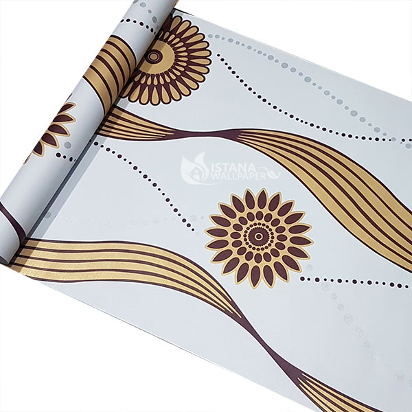 Jual Bayar Di Tempat - Wallpaper Sticker Dinding Motif Ulir Cakra Gold ...