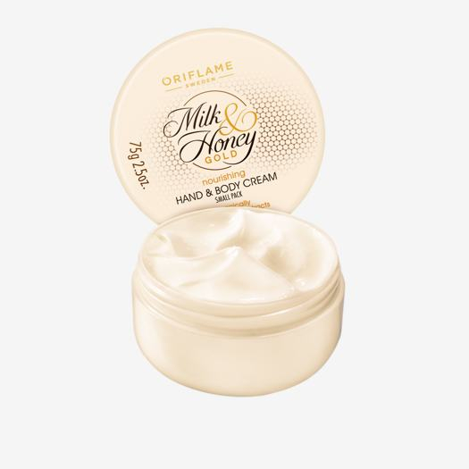 Jual Milk & Honey Gold Nourishing Hand & Body Cream Small Pack Oriflame (75g) | Shopee Indonesia