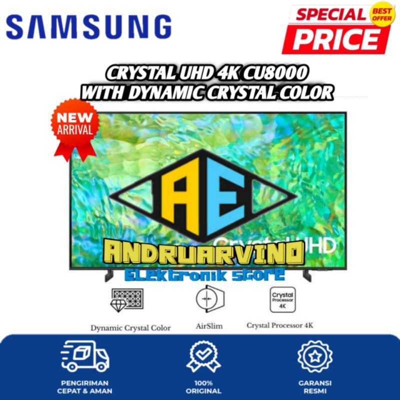 Jual SAMSUNG UA50CU8000 CRYSTAL UHD 4K SMART TV 50 INCH 50CU8000 NEW 2023 | Shopee Indonesia