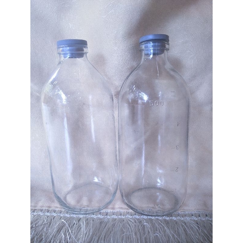 Jual botol kaca asi/botol kaca asi 500 ml/botol infus | Shopee Indonesia