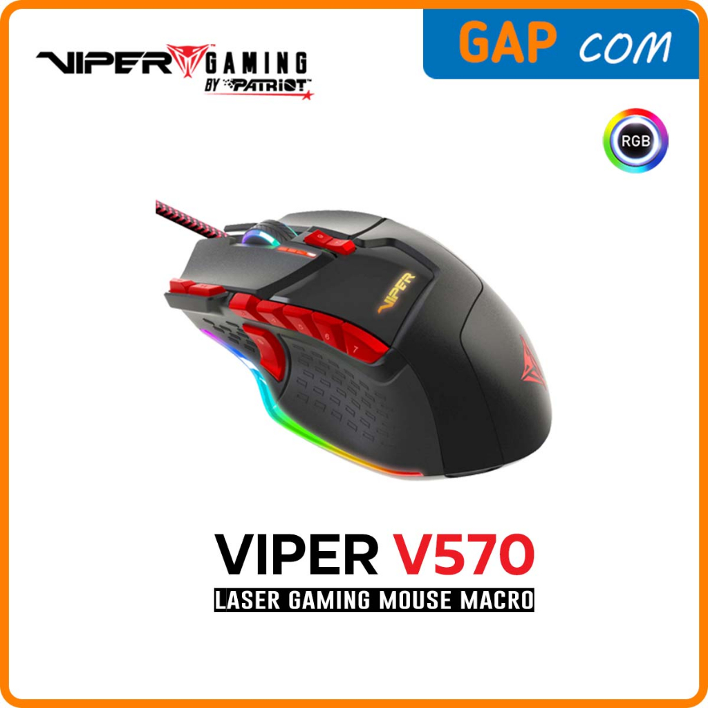 Jual Mouse Gaming Patriot Viper V570 RGB MMO+FPS Laser Gaming Mouse ...