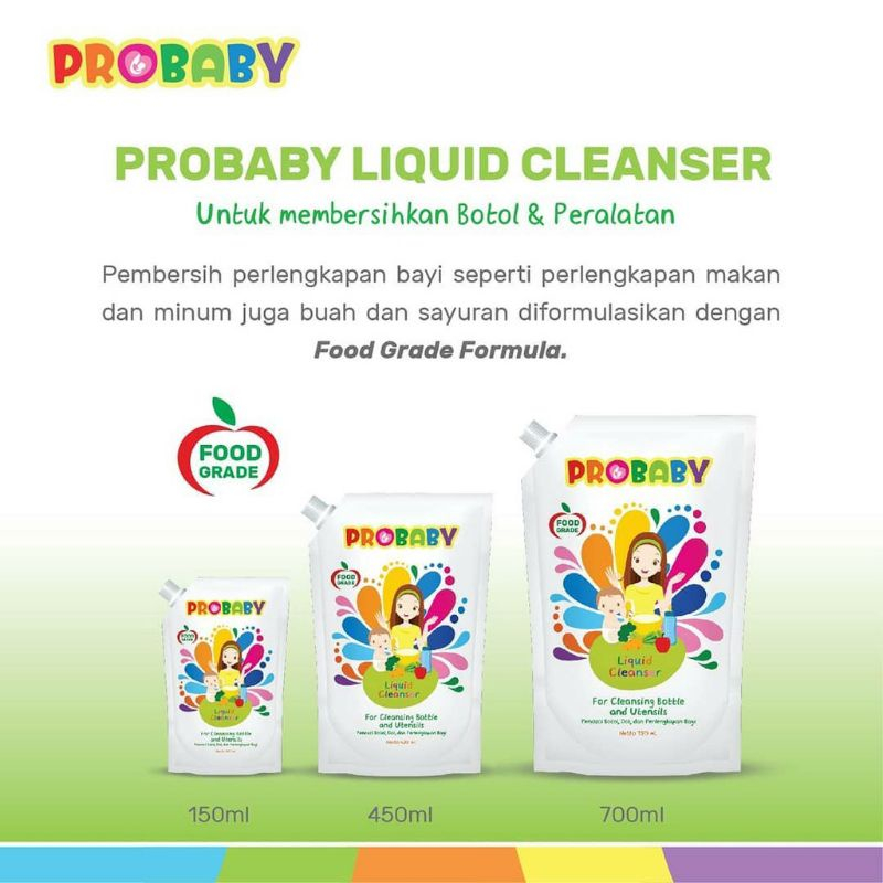 Jual PROBABY LIQUID CLAENSER | SABUN CUCI BOTOL 700ml / 450ml / 150ml ...