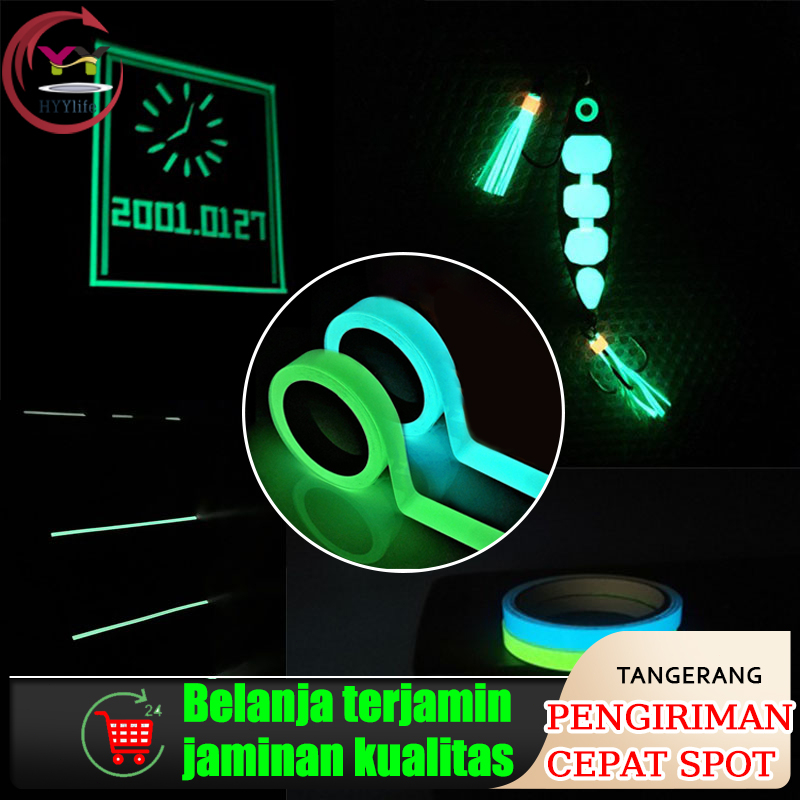 Jual Tape Luminous Perekat Diri/Glow In Dark Safety Stickers/Neon Tape ...