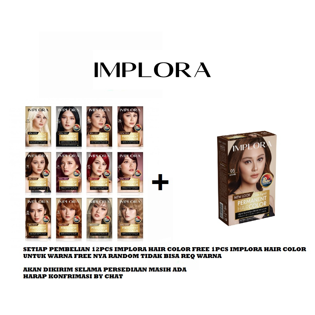 Jual IMPLORA SEMIR NEW LOOK PERMANENT HAIR COLOR - CAT PEWARNA RAMBUT ...
