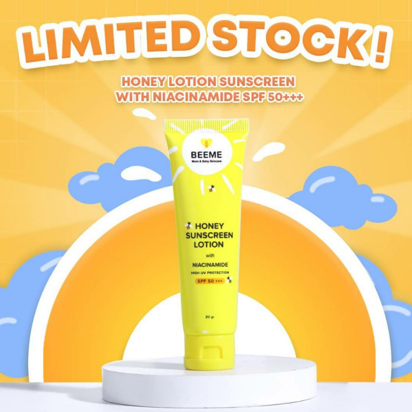 Jual BEEME Honey Sunscreen Lotion with Niacinamide SPF 50 - Aman untuk ...