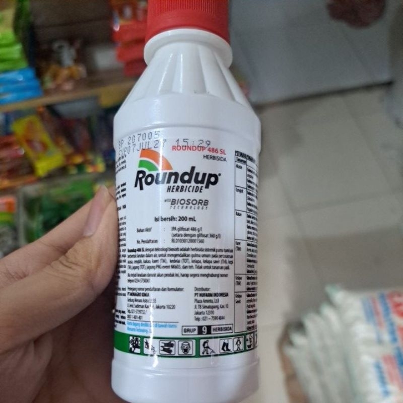Jual Obat Mati Akar Roundup 200ml 486sl herbisida Dijamin mati dalam 3 ...