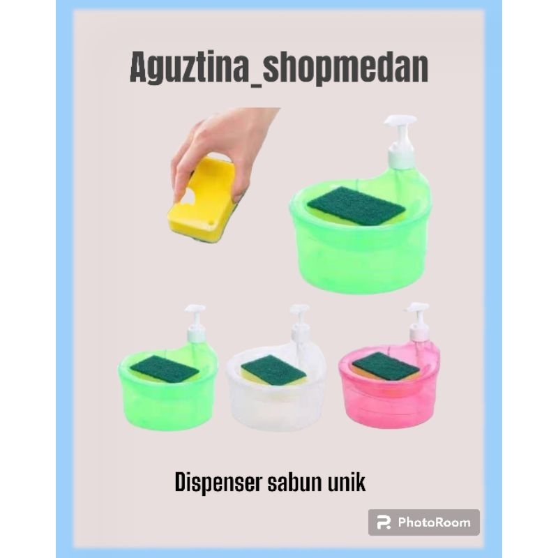 Jual DISPENSER SABUN CUCI PIRING/WADAH SABUN DISH WASH/SPONS SABUN CUCI ...