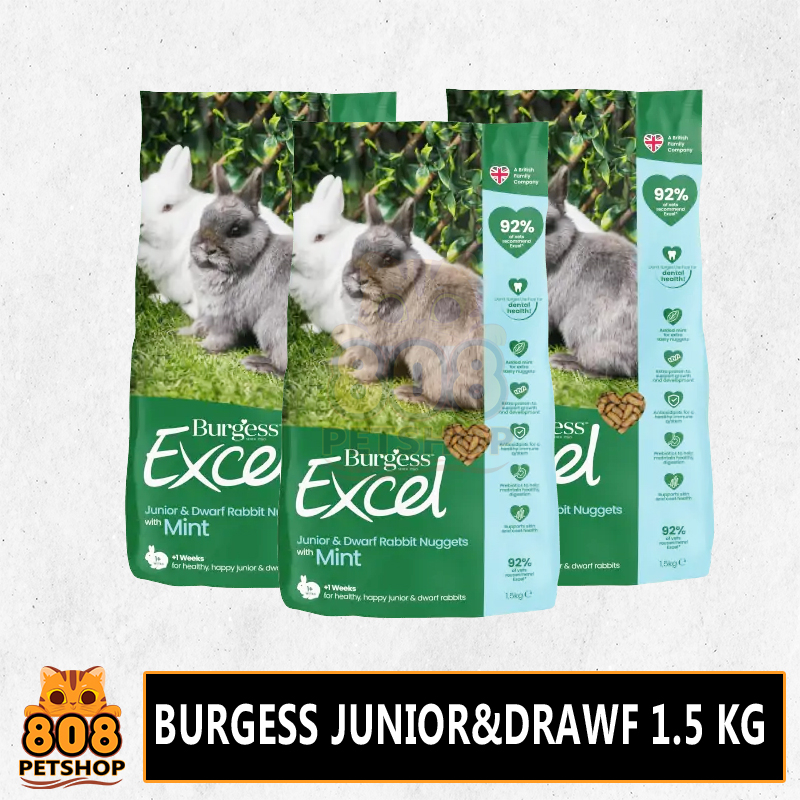 Jual Makanan Kelinci BURGESS JUNIOR & DWARF Rabbit Food 1,5 KG bkn ...